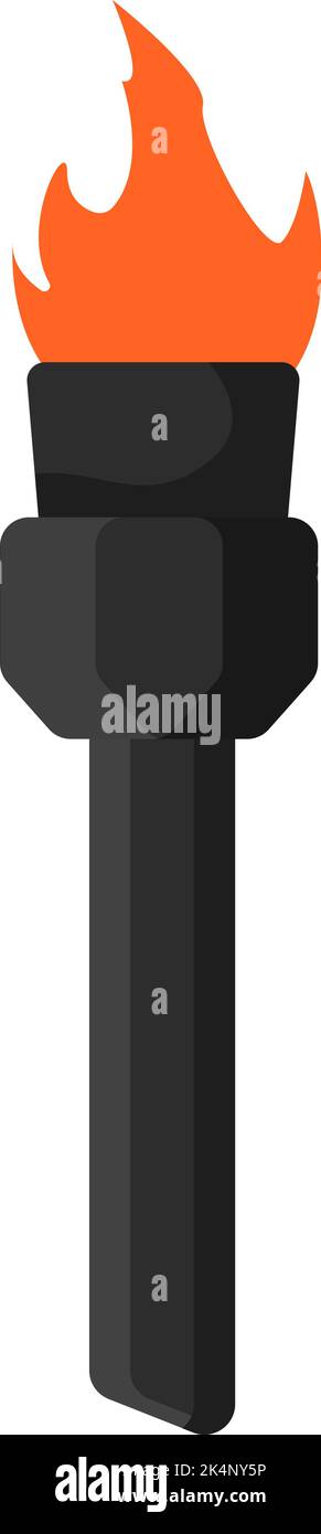 Ceremony torch, illustration, vector on a white background Stock Vector ...