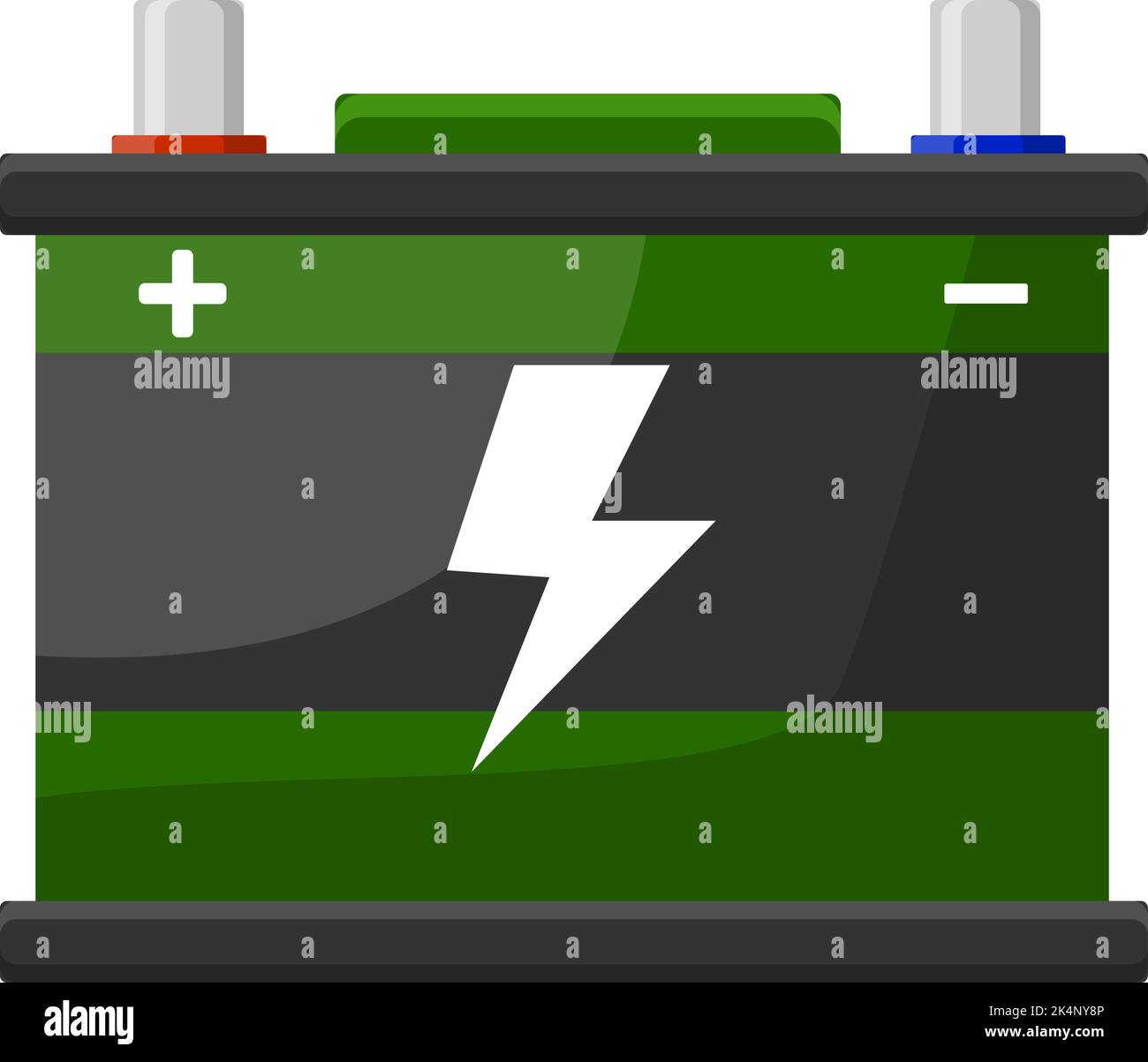 Car battery, illustration, vector on a white background Stock Vector ...