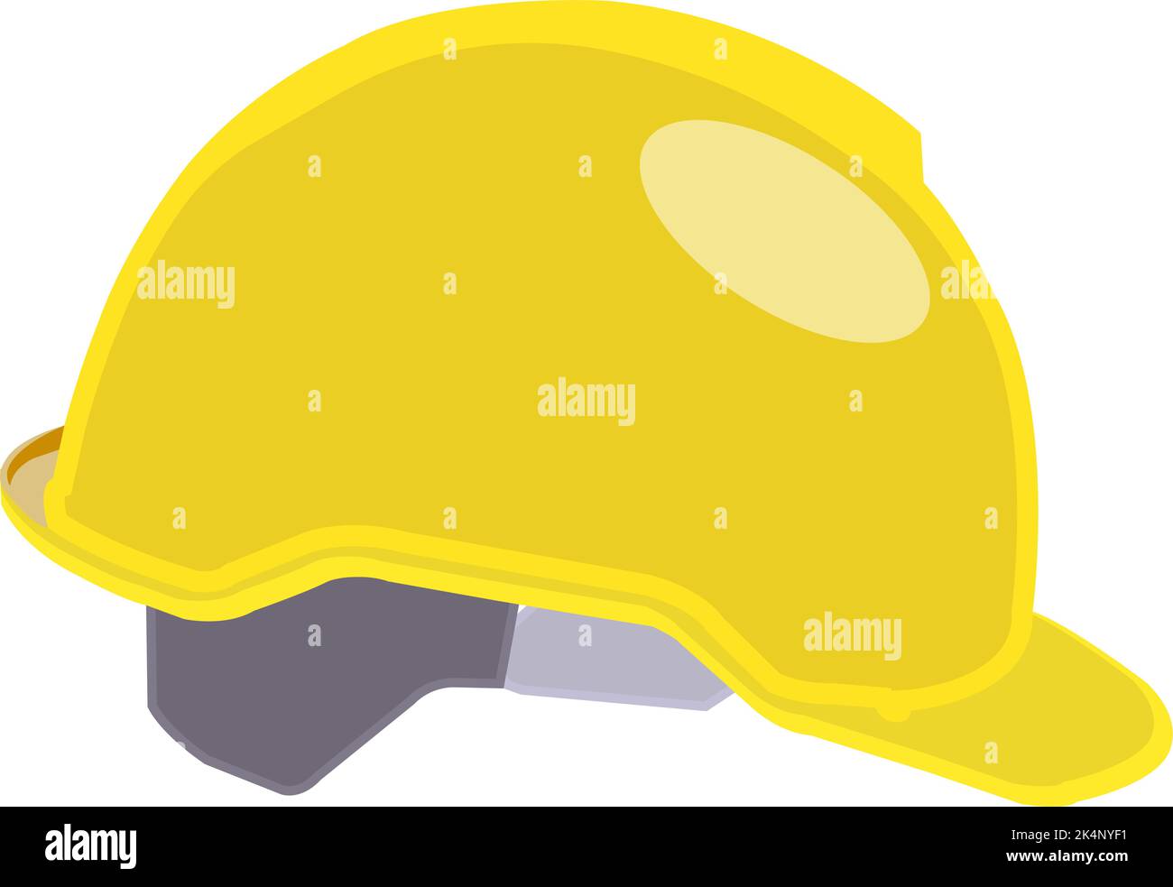 Yellow safety helmet, illustration, vector on a white background Stock ...