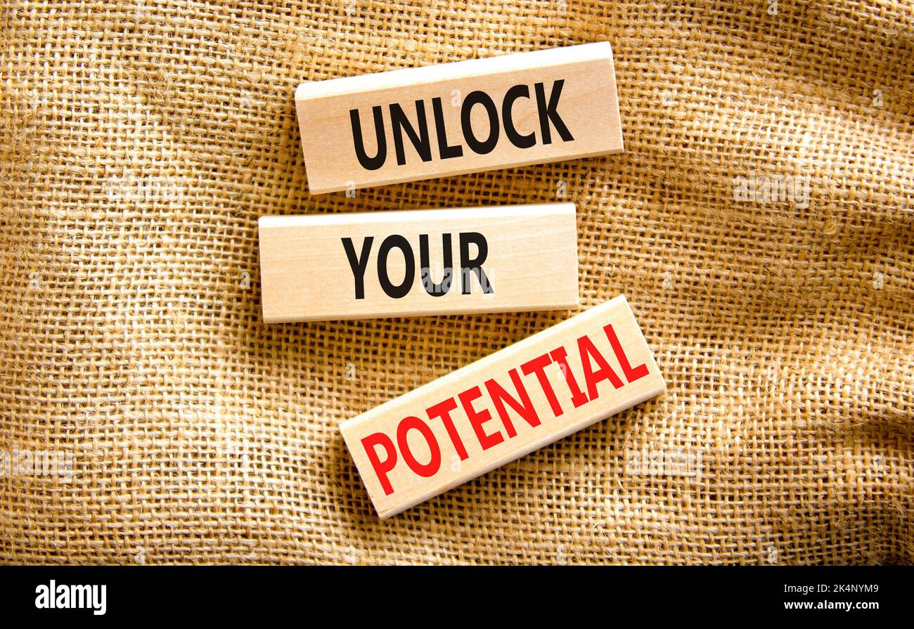 Unlock your potential symbol. Concept words Unlock your potential on ...