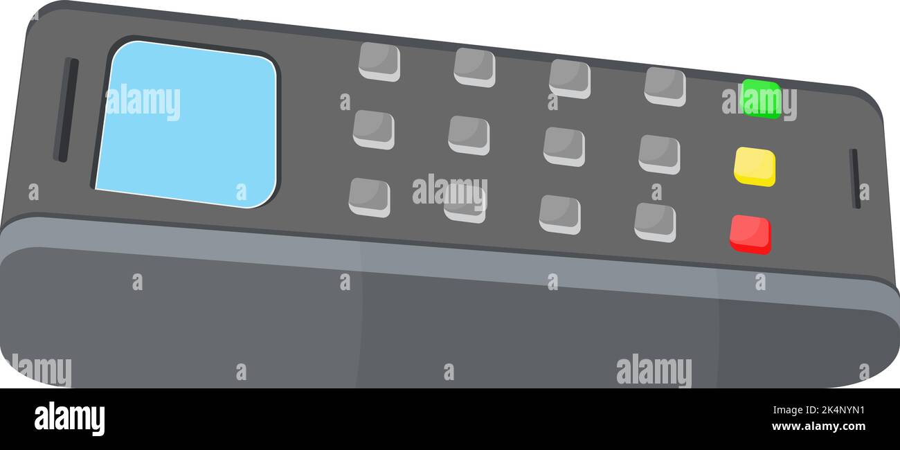 Card swipe machine, illustration, vector on a white background Stock ...