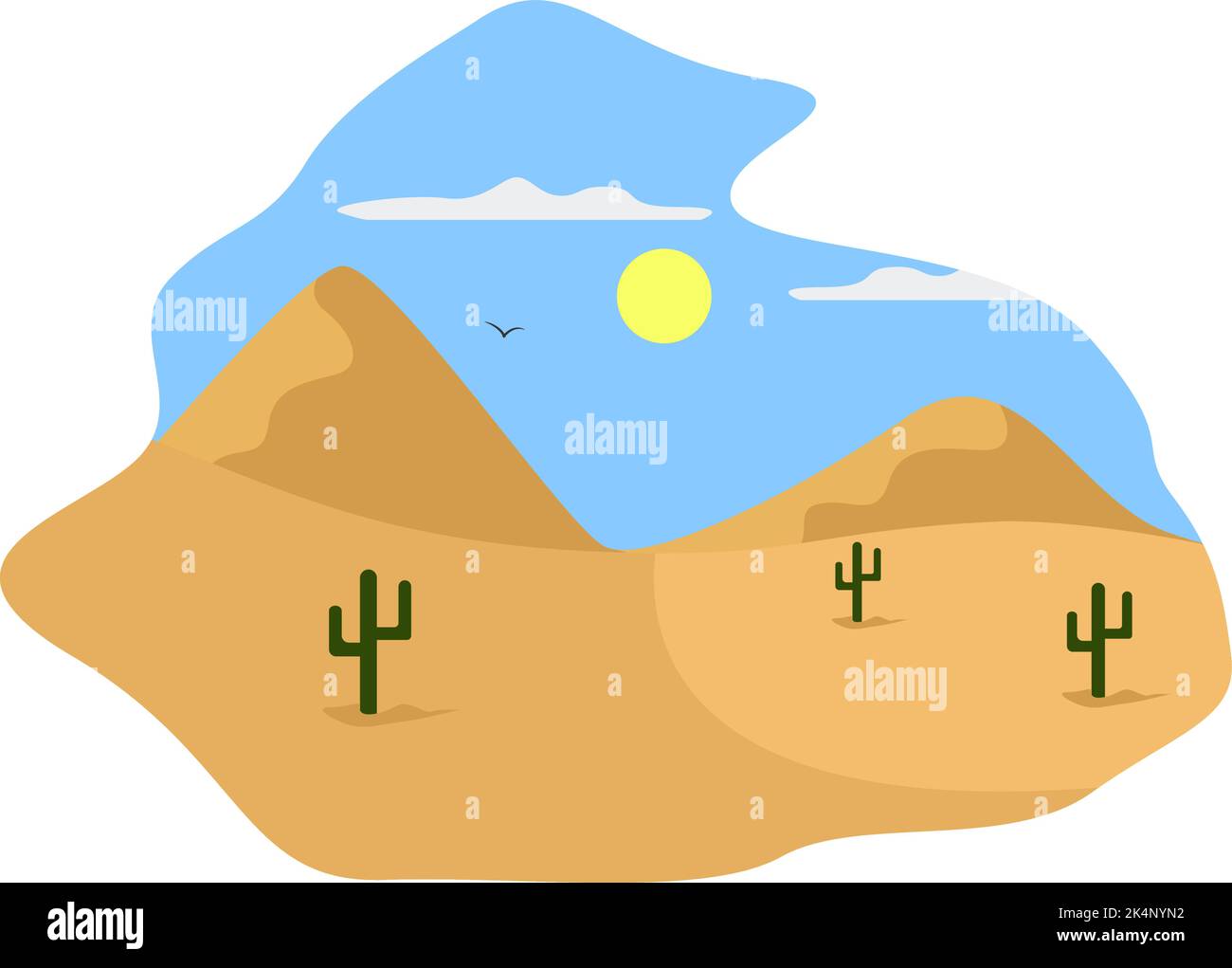 On a sand dune Stock Vector Images - Alamy