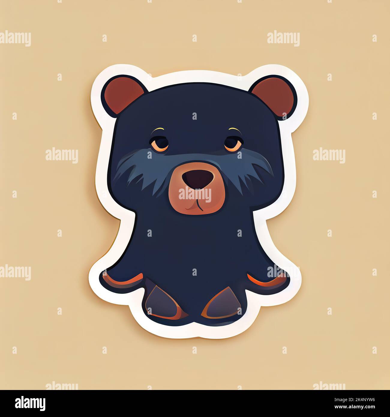 Cute blue teddy bear sticker. Cartoon bear. Stylized teddy bear ...