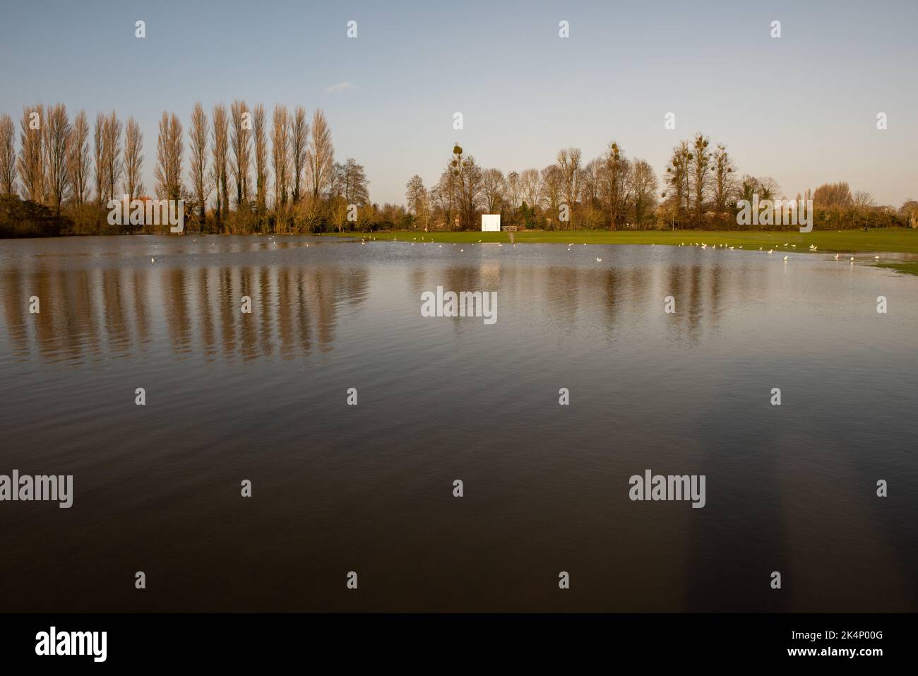 Crowmarsh Pavilion Playing fields during Wallingford February 2021 ...