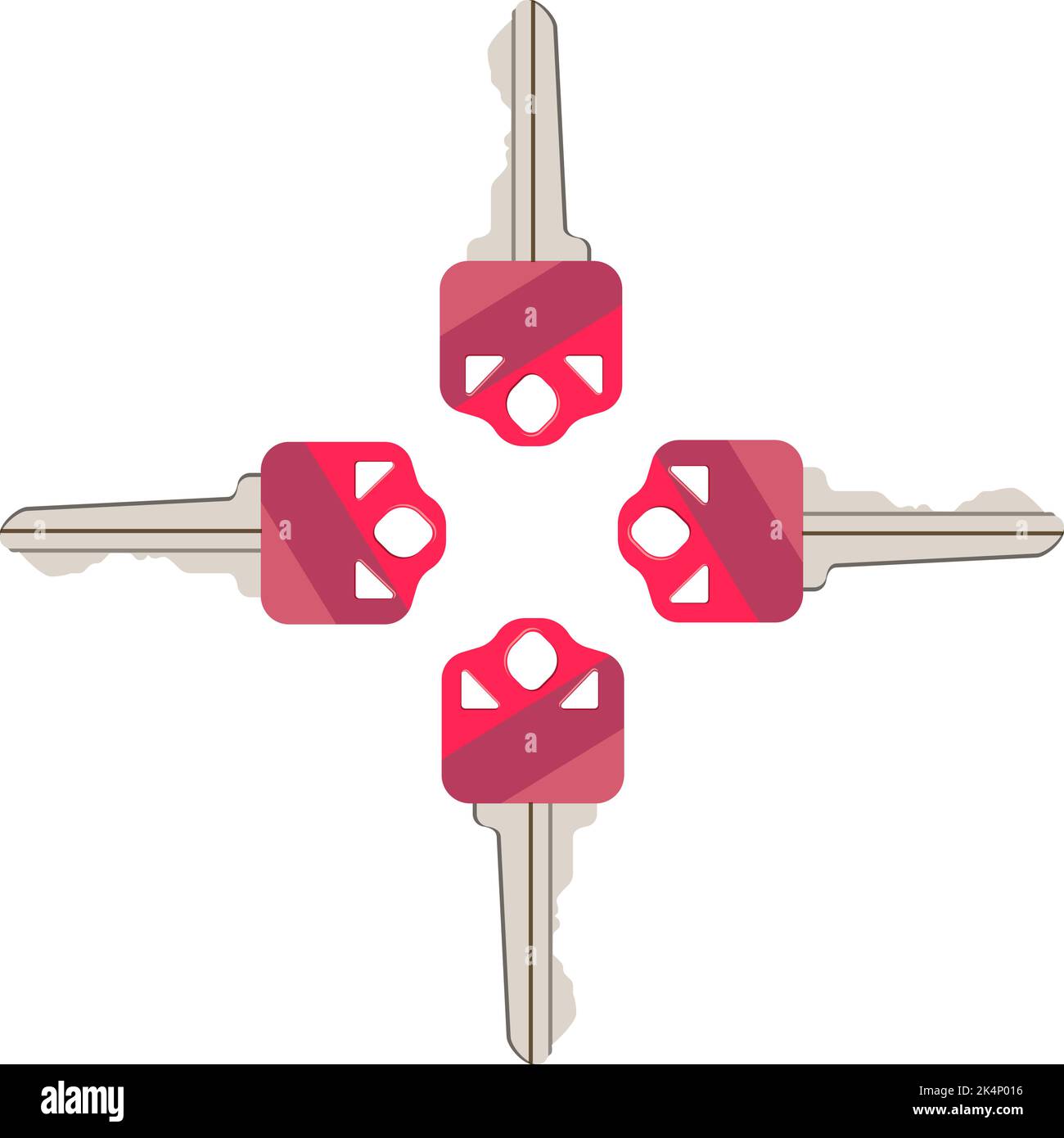 Safe keys, illustration, vector on a white background Stock Vector ...