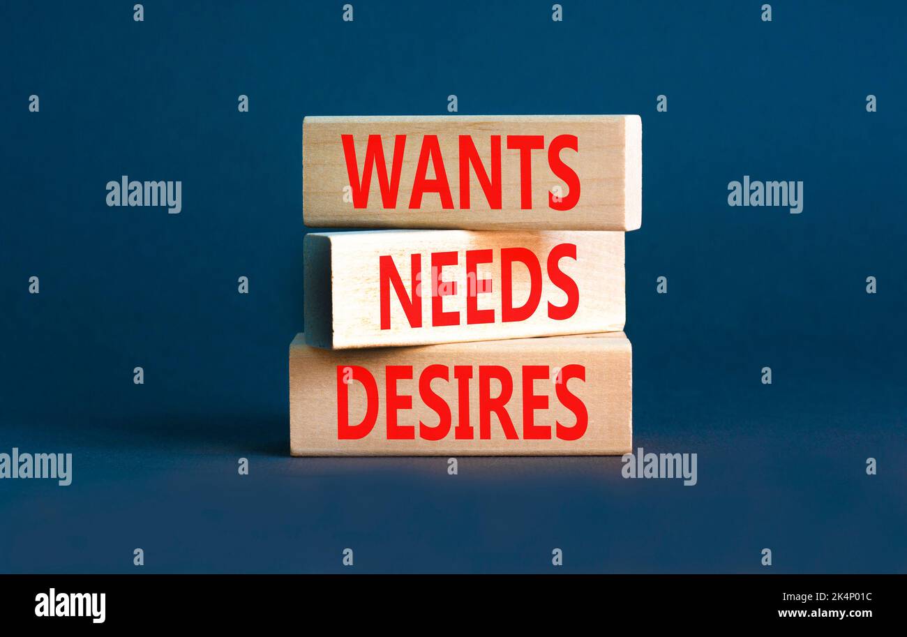 Wants needs and desires symbol. Concept words Wants Needs Desires on ...