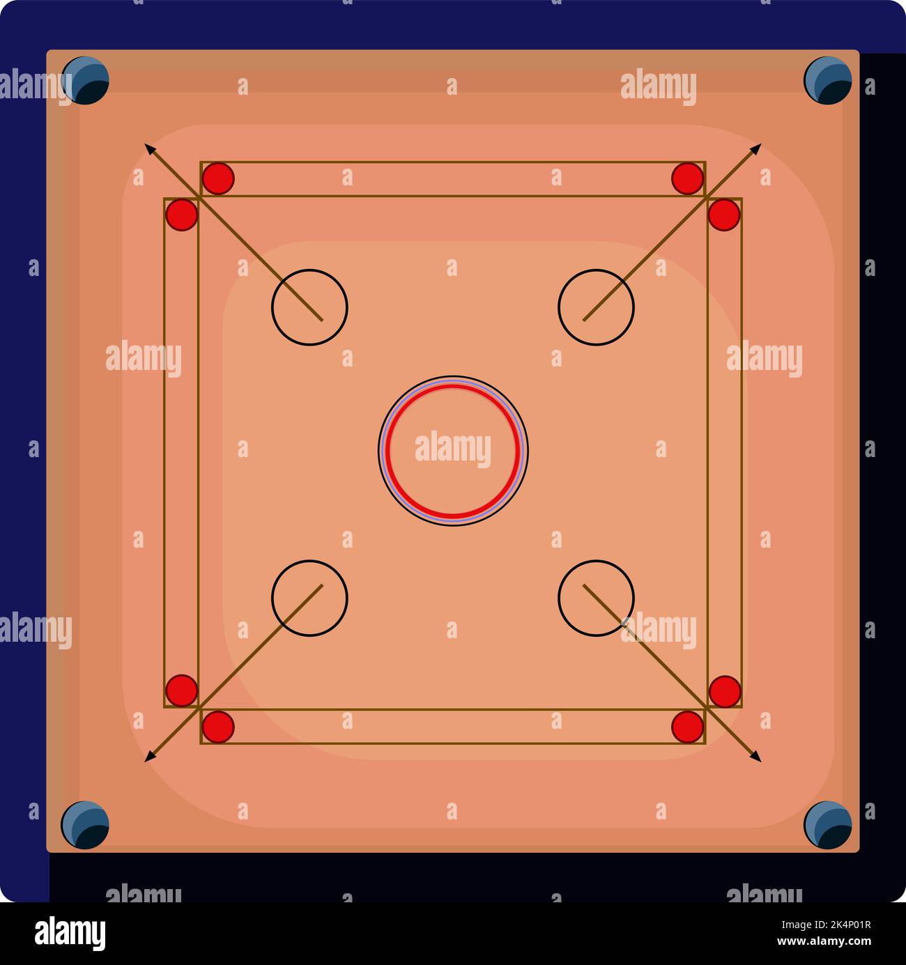 Game of carrom, illustration, vector on a white background Stock Vector ...