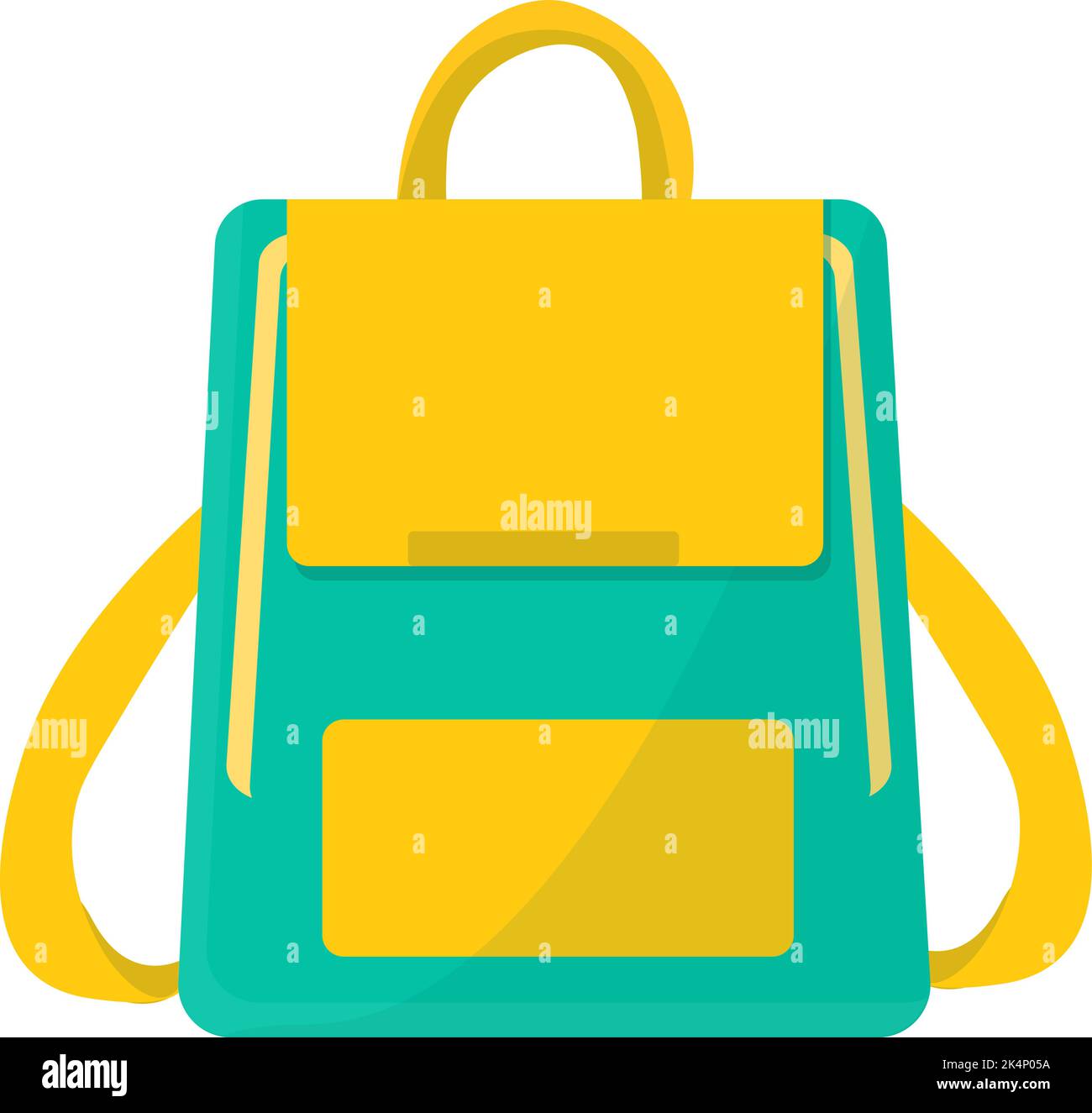 School bag, illustration, vector on a white background Stock Vector ...