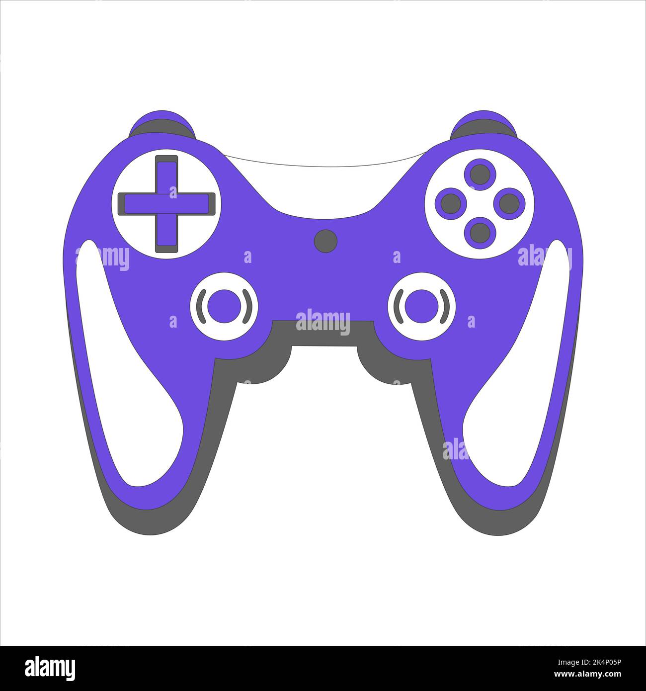 Gamepad in retro style. Game controller vector illustration isolated on white Stock Vector Image ...