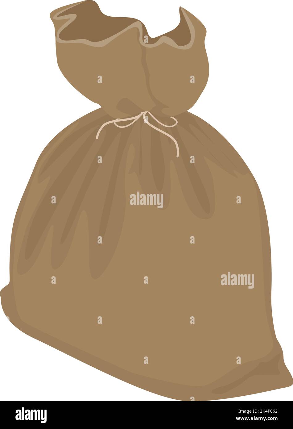 Tied sack, illustration, vector on a white background Stock Vector ...