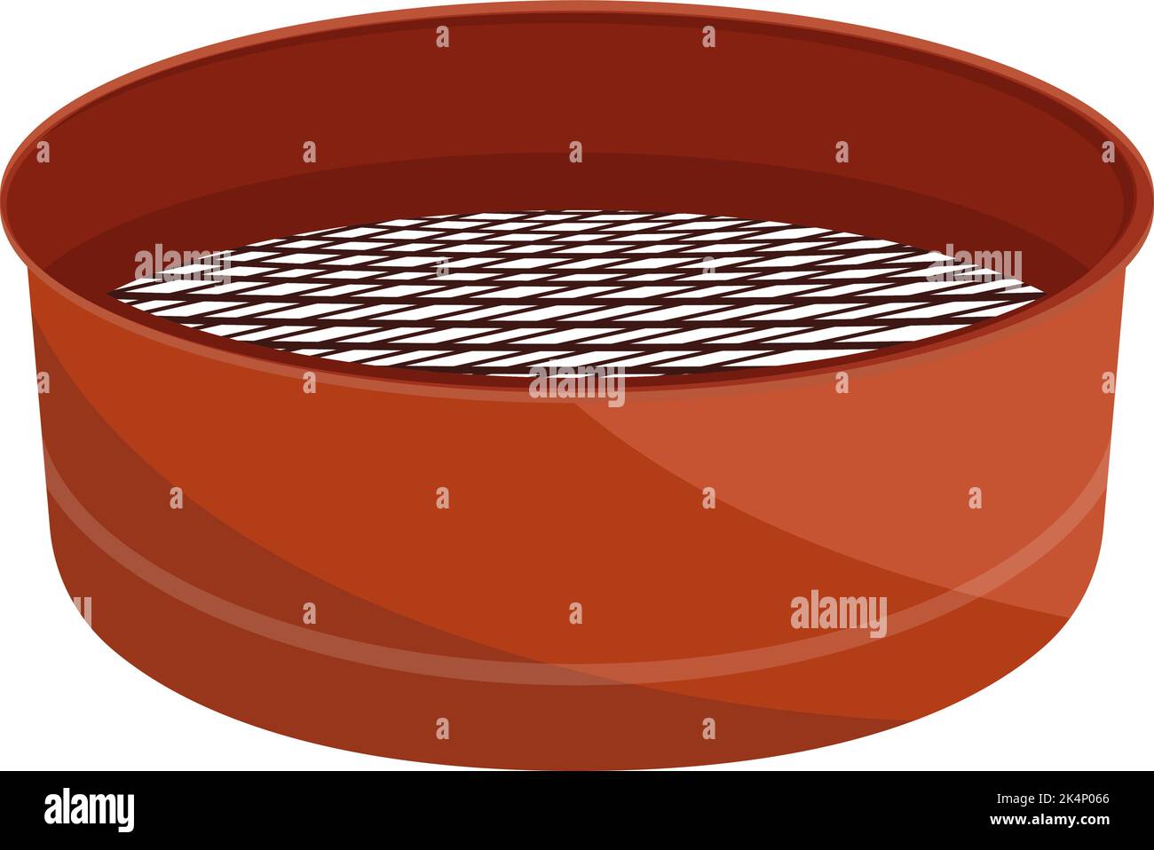 Orange sieve, illustration, vector on a white background Stock Vector ...