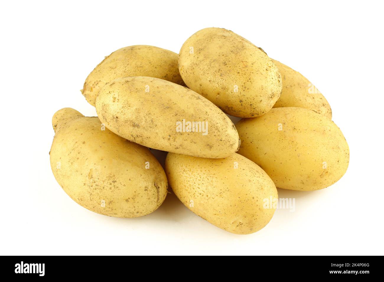 Group of regular organic potatoes isolated on white background Stock ...