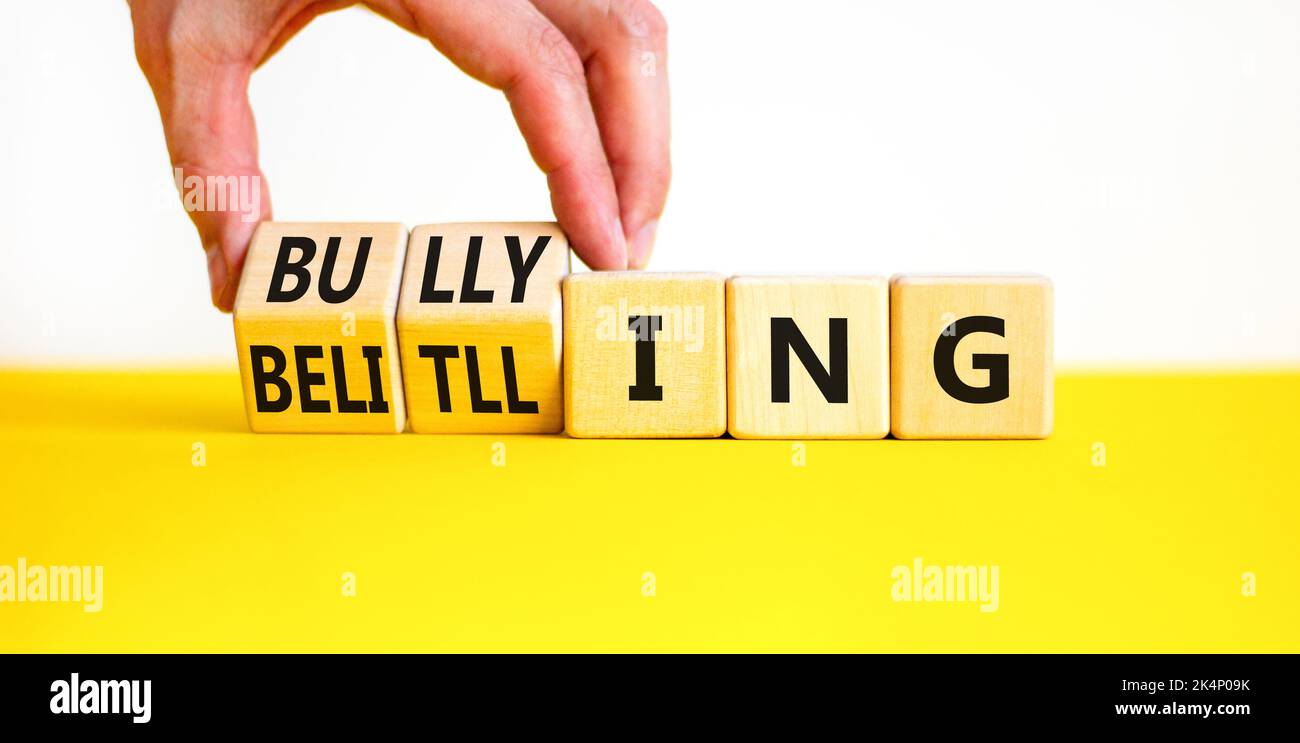 Bullying and belittling symbol. Concept words Bullying and Belittling ...