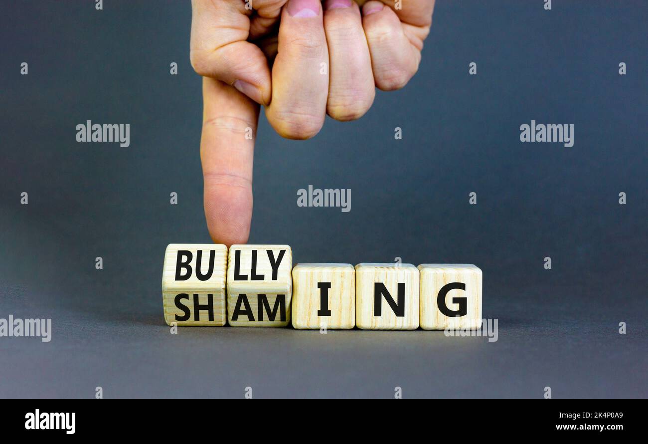 Shaming and bullying symbol. Concept words Shaming and Bullying on ...
