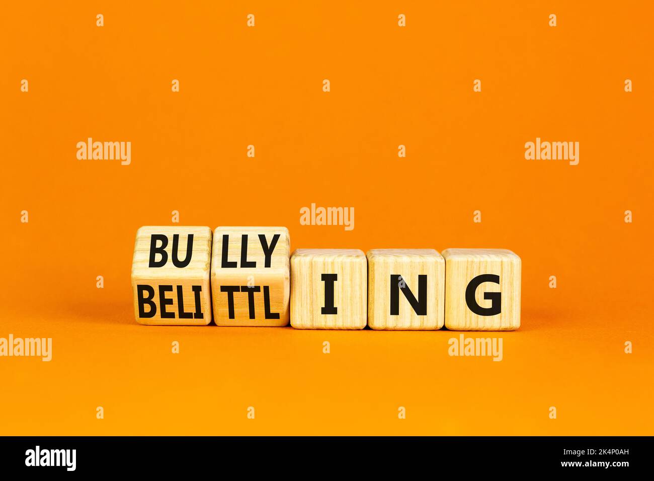 Bullying and belittling symbol. Concept words Bullying and Belittling ...