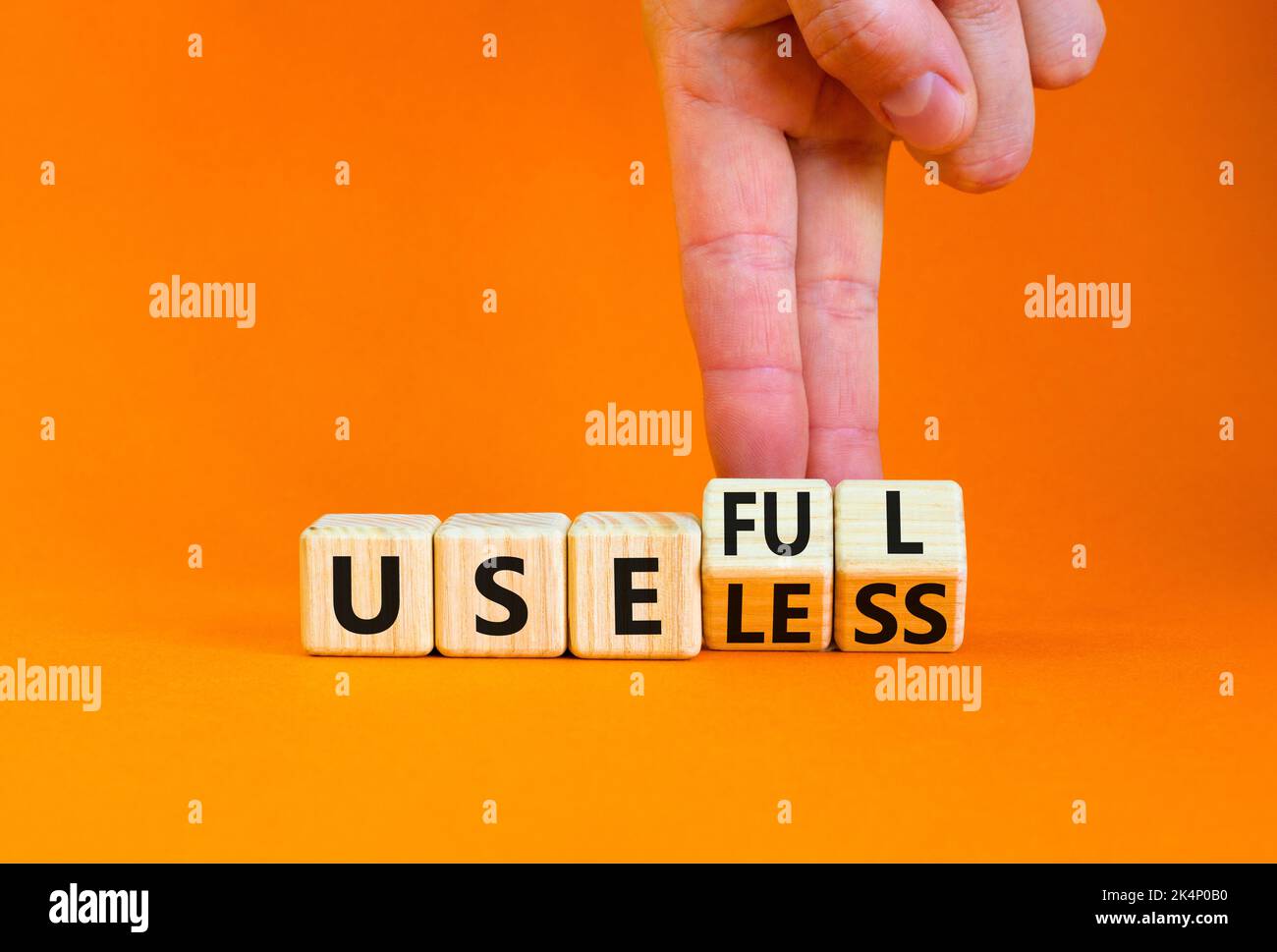 Useful or useless symbol. Concept words Useful or Useless on wooden ...