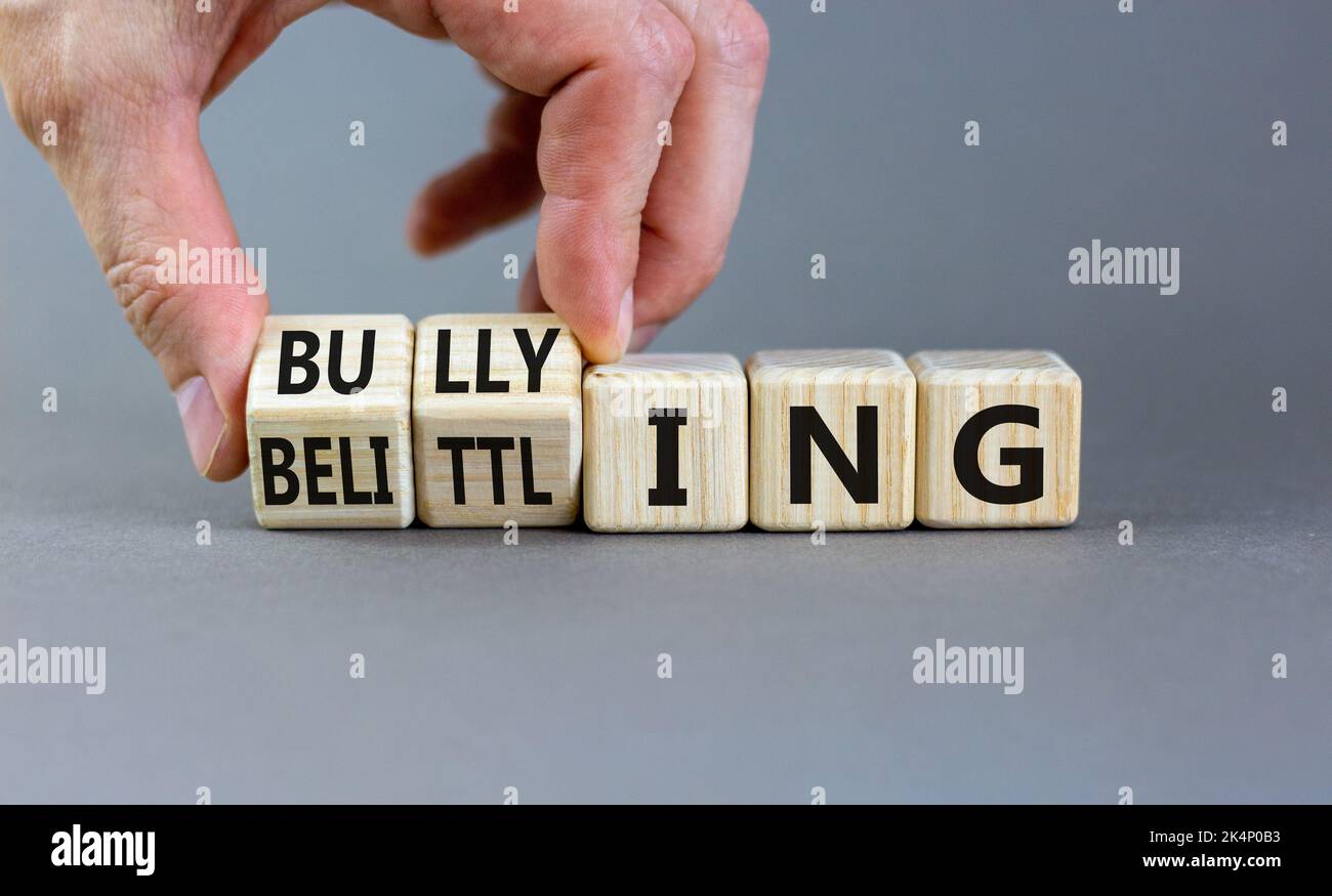 Bullying and belittling symbol. Concept words Bullying and Belittling ...