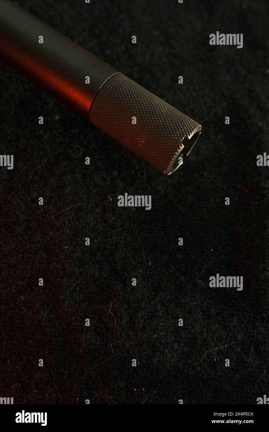 Muzzle of shotguns. Shotgun - macro shooting. Muzzle end of the barrel ...