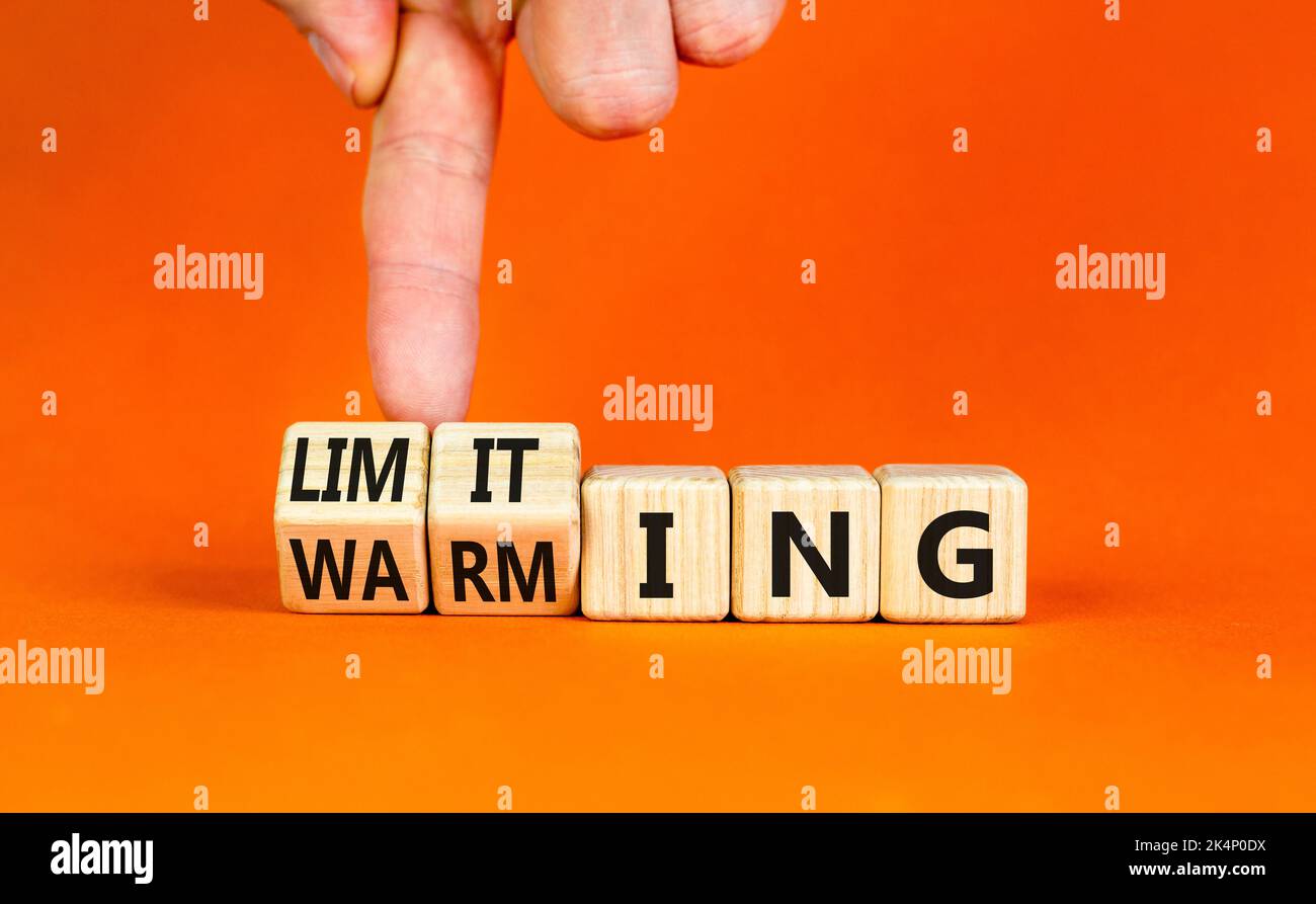 Limiting global warming symbol. Concept words Limiting and Warming on ...