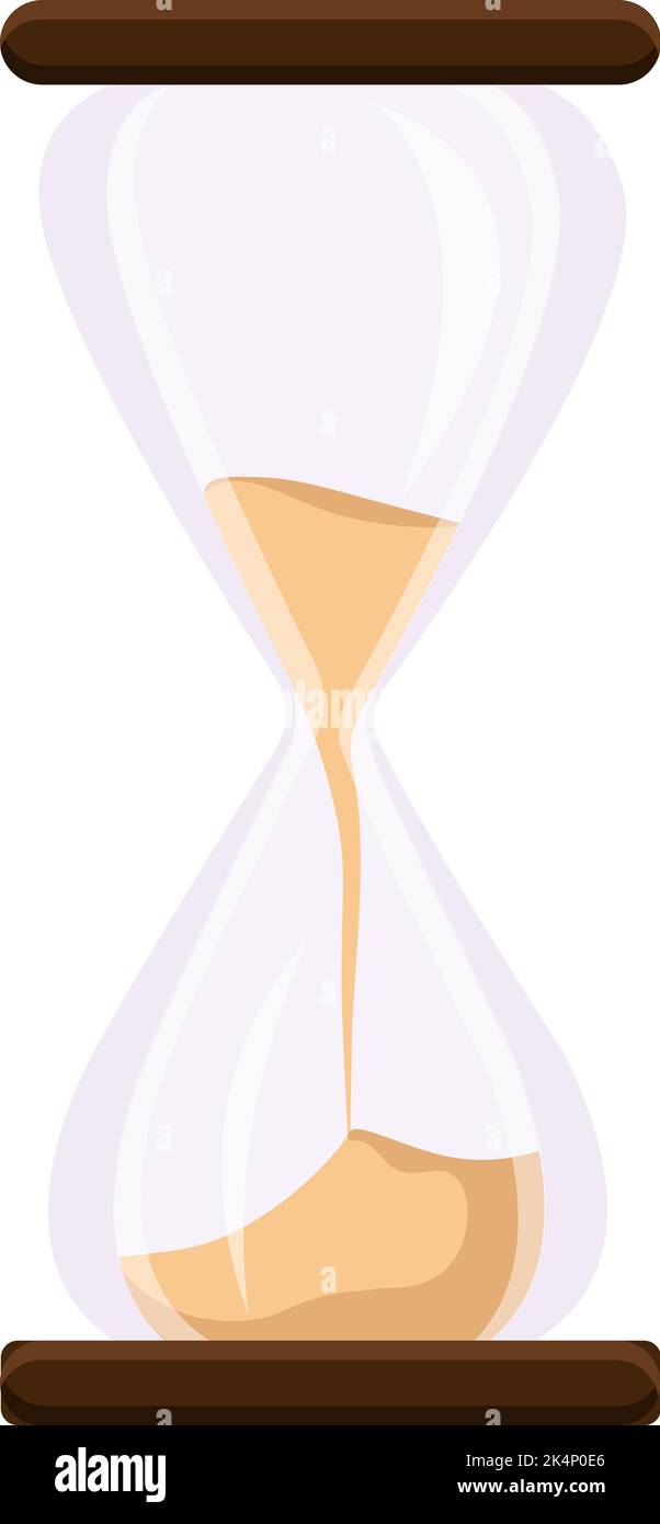 Sand timer, illustration, vector on a white background Stock Vector ...