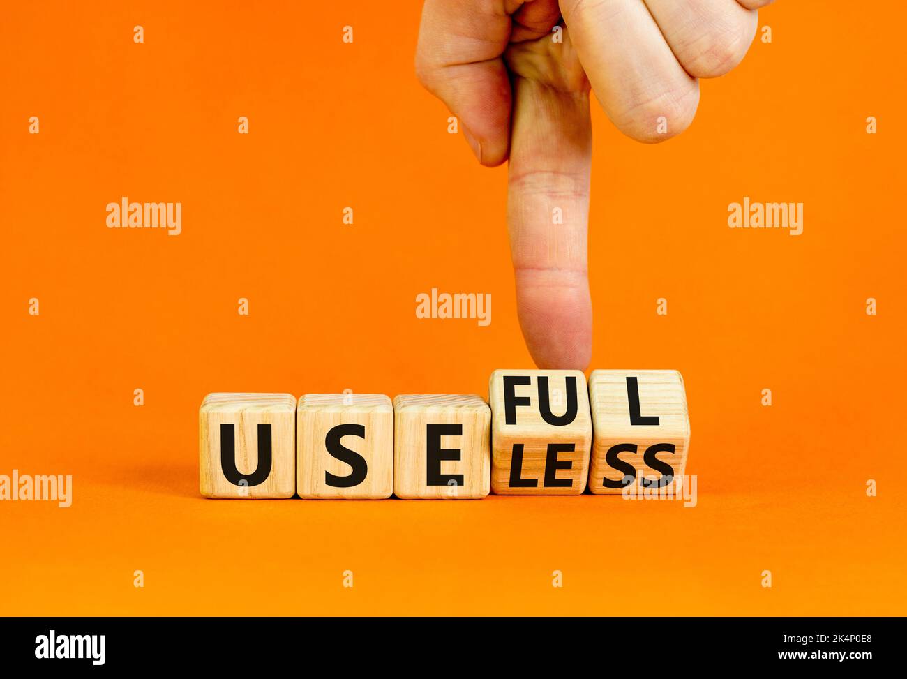 Useful or useless symbol. Concept words Useful or Useless on wooden ...