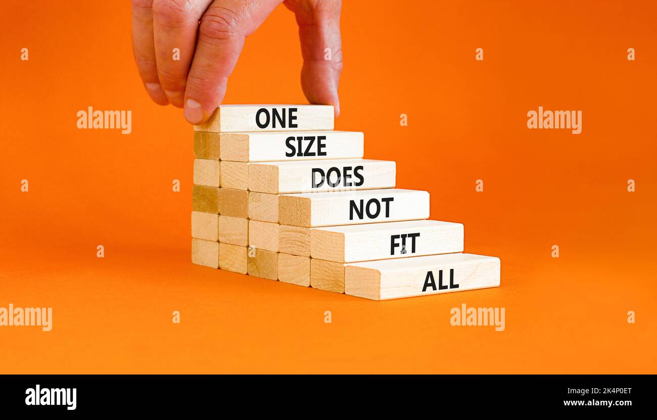 One size does not fit all symbol. Concept words One size does not fit ...