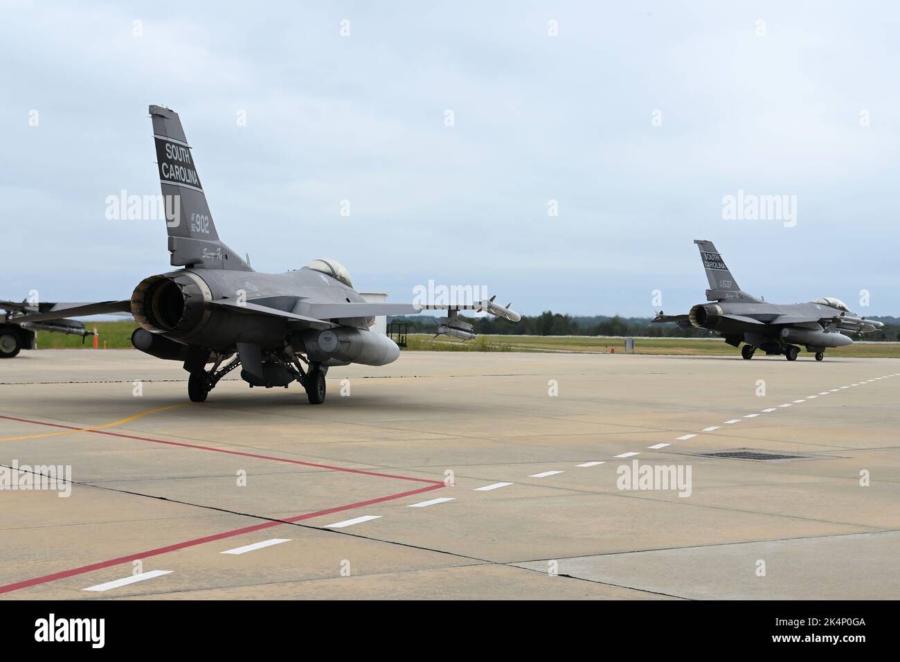 U.S. Air Force F-16 fighter jets from the South Carolina Air National ...