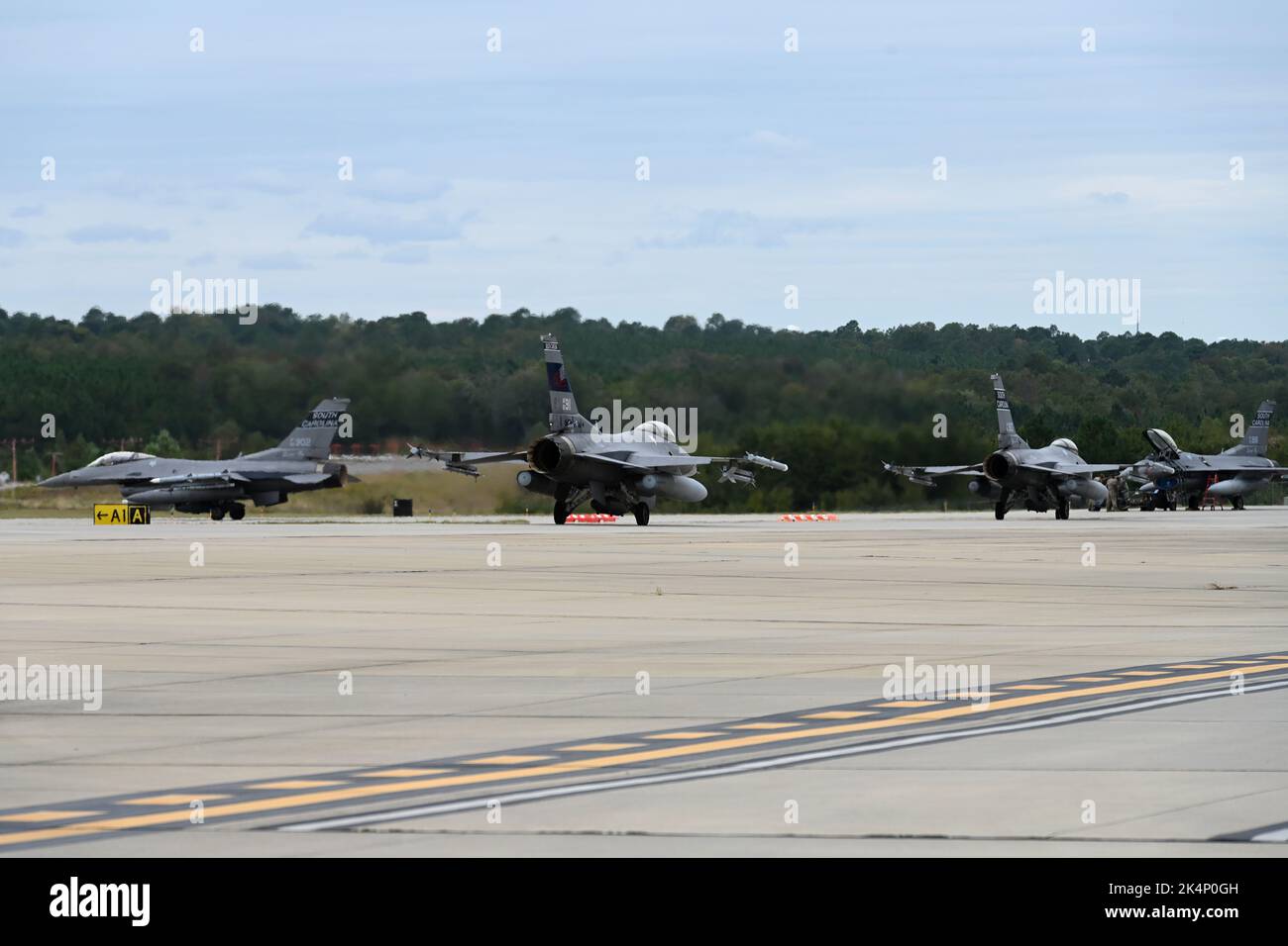 U.S. Air Force F-16 fighter jets from the South Carolina Air National ...
