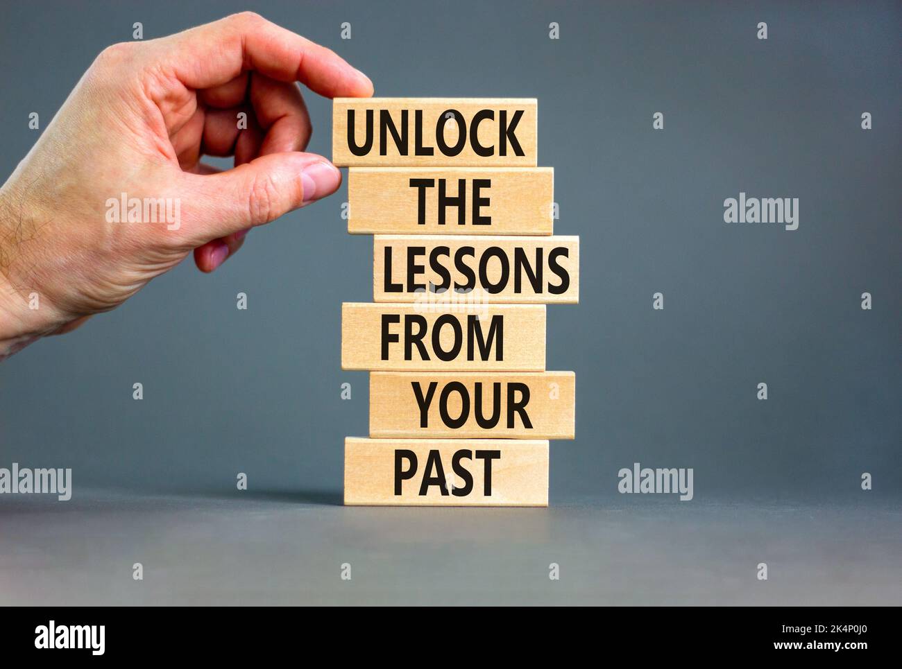 Lessons from your past symbol. Concept words Unlock the lessons from ...