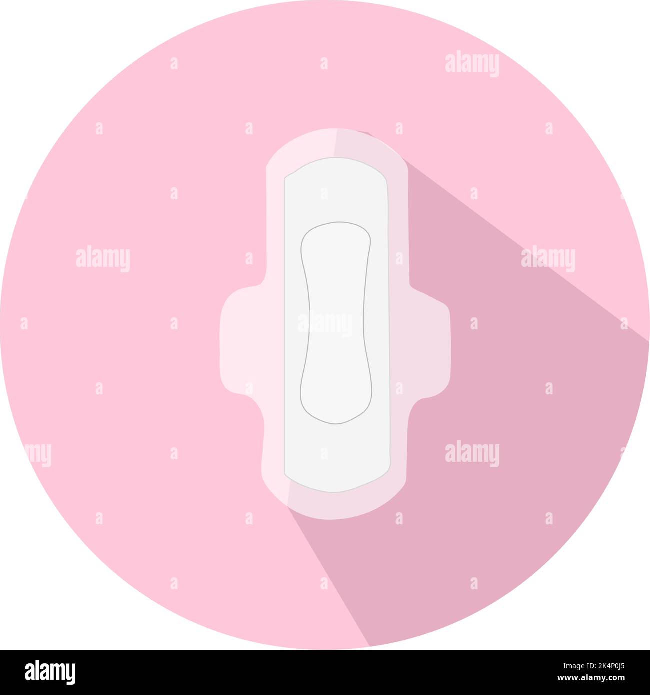 Menstrual pad on white Stock Vector Images - Alamy