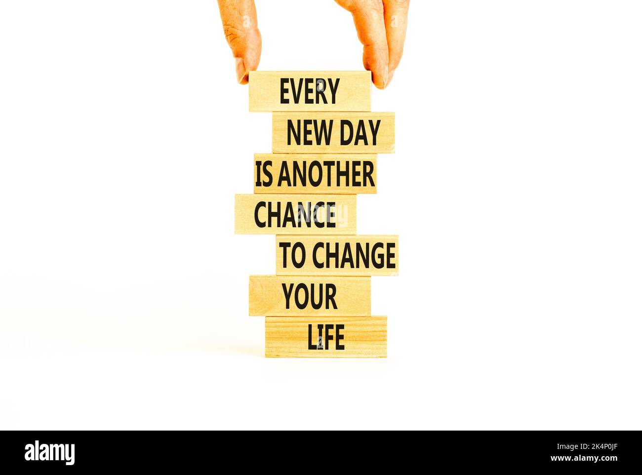 Chance to change symbol. Concept words Every new day is another chance ...