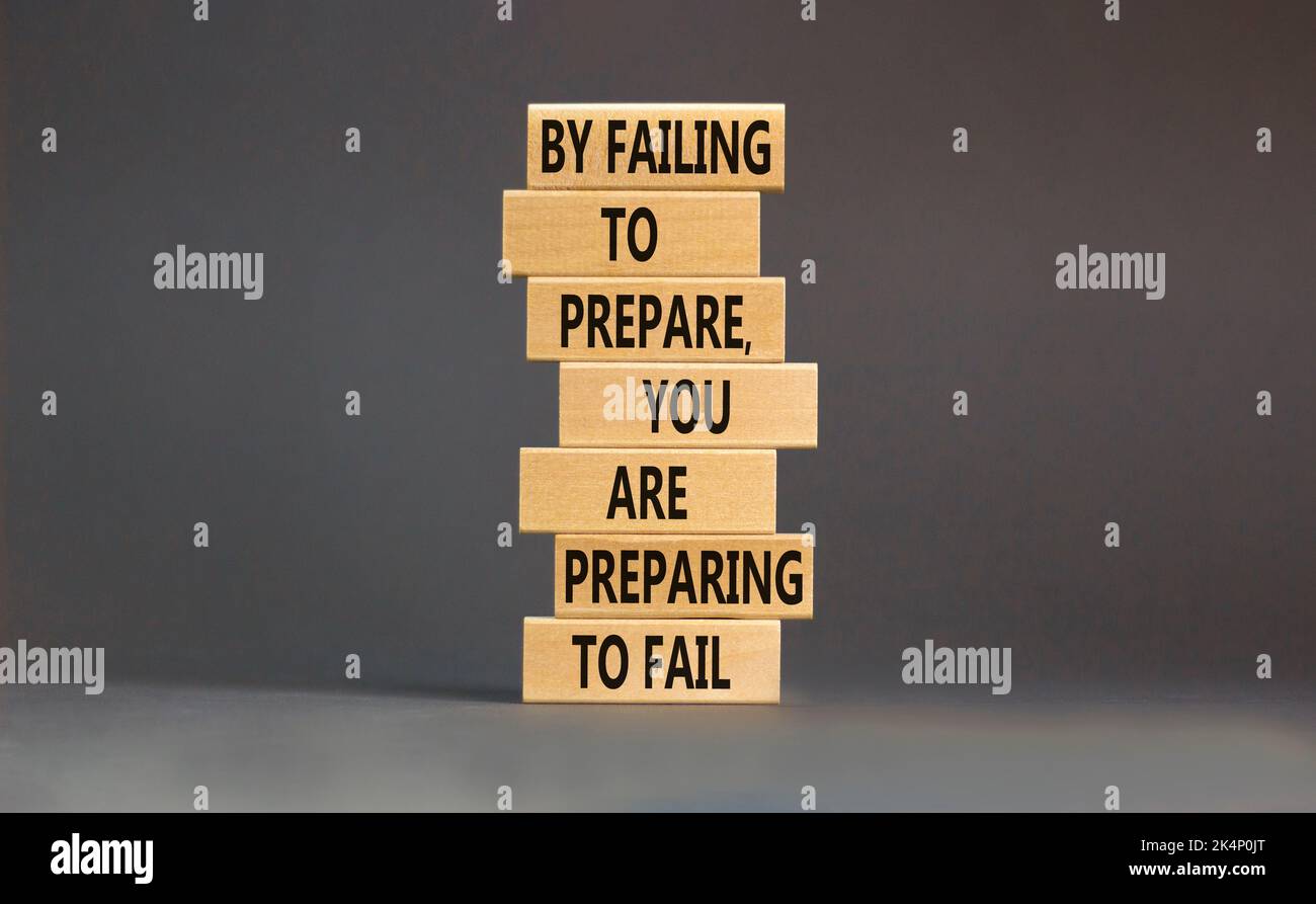 Preparing symbol. Concept words By failing to prepare you are preparing ...