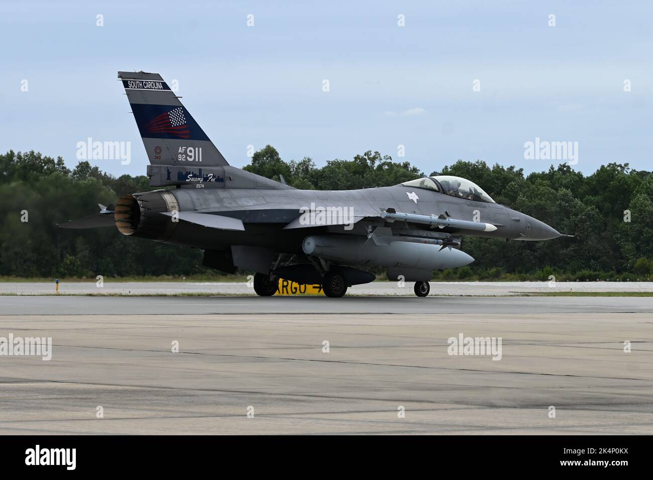 U.S. Air Force F-16 fighter jets from the South Carolina Air National ...