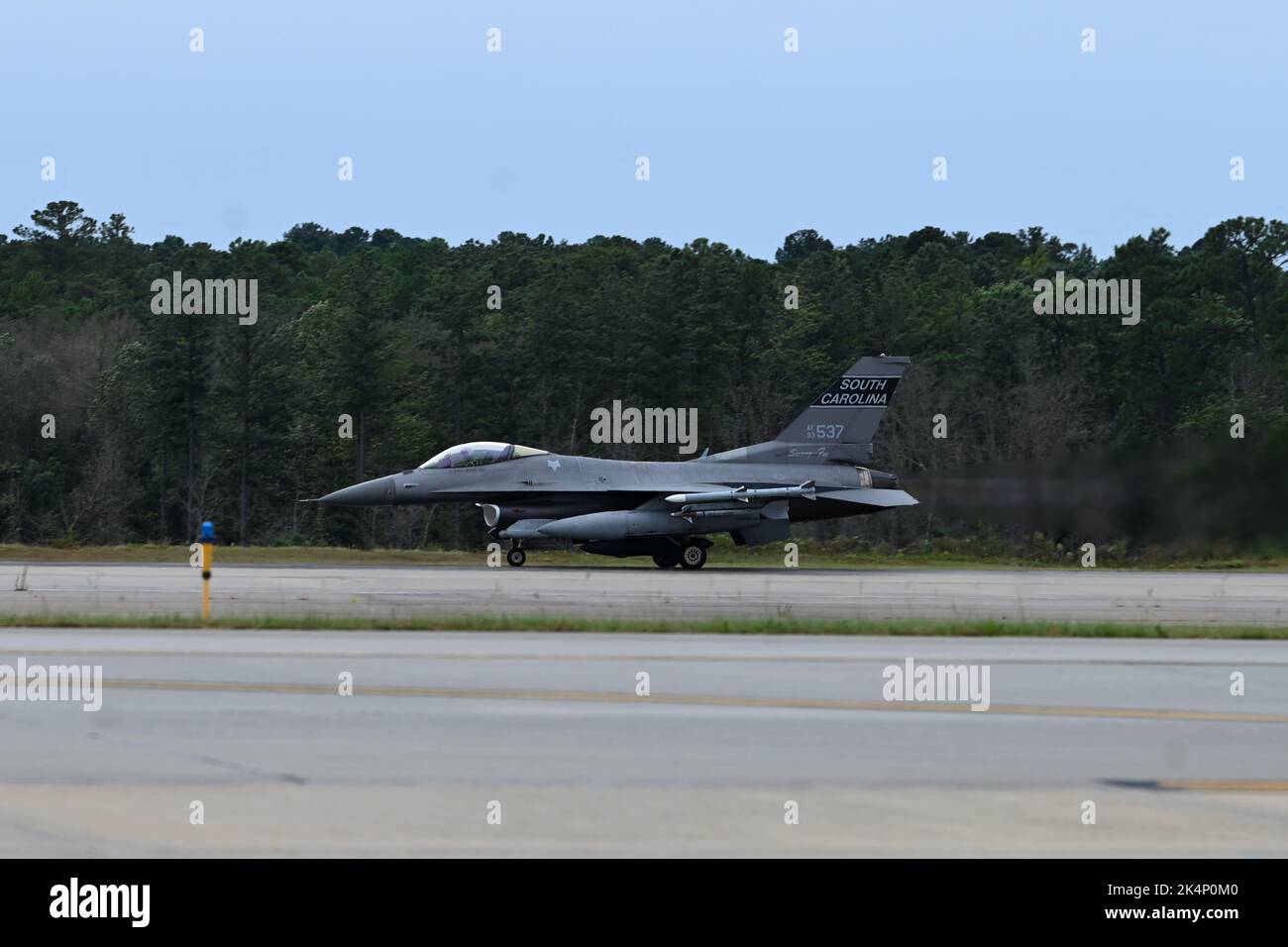 U.S. Air Force F-16 fighter jets from the South Carolina Air National ...