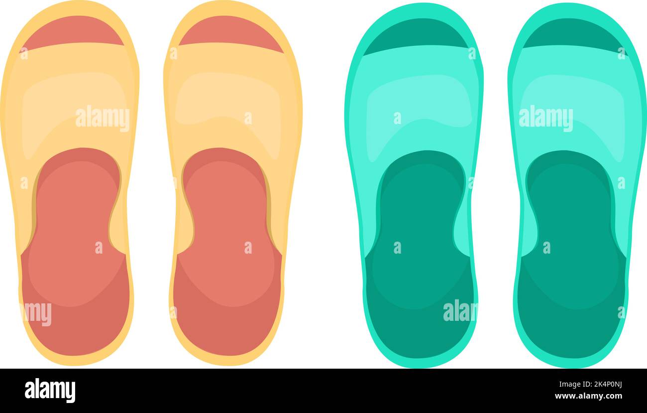 Bedroom slippers, illustration, vector on a white background Stock ...