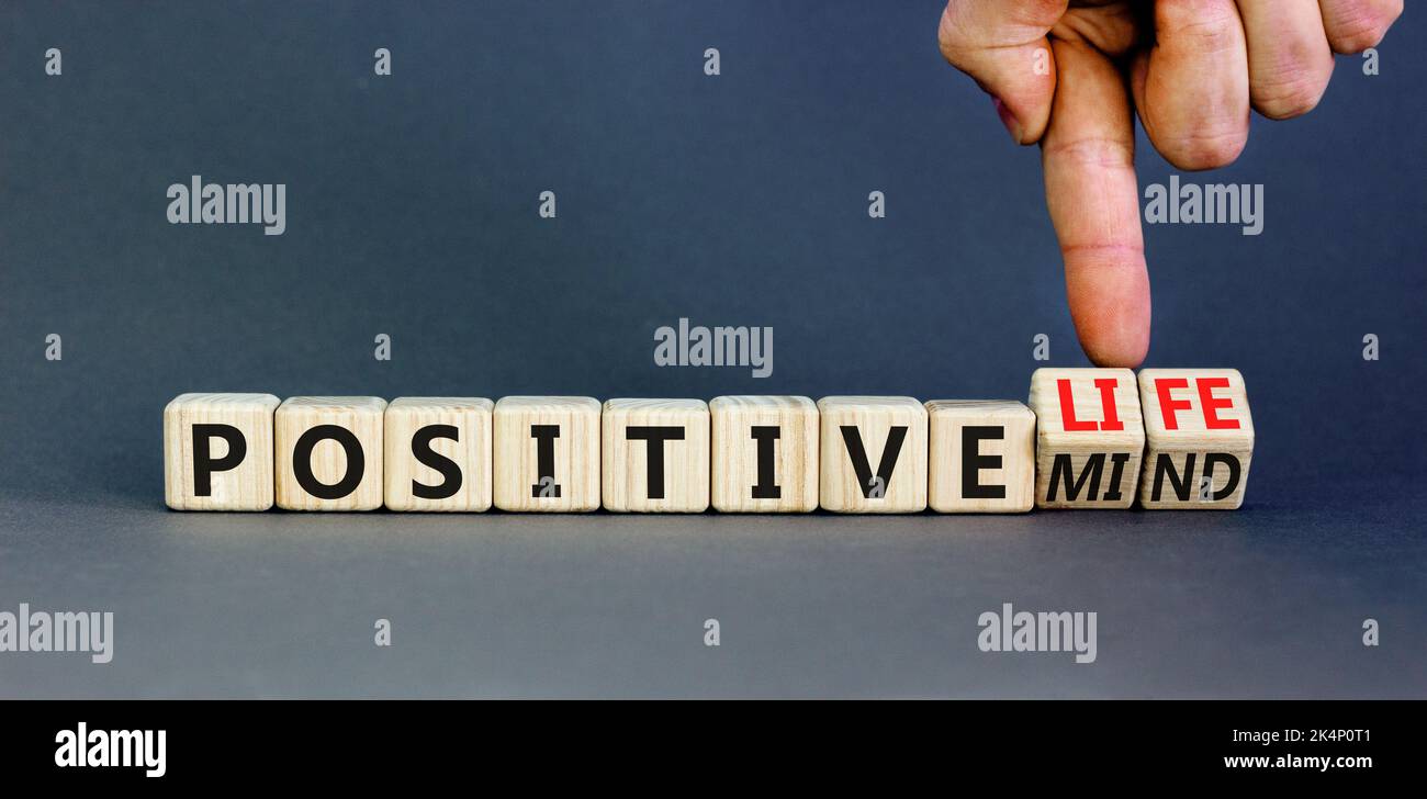 Positive mind and life symbol. Concept words Positive mind or Positive ...
