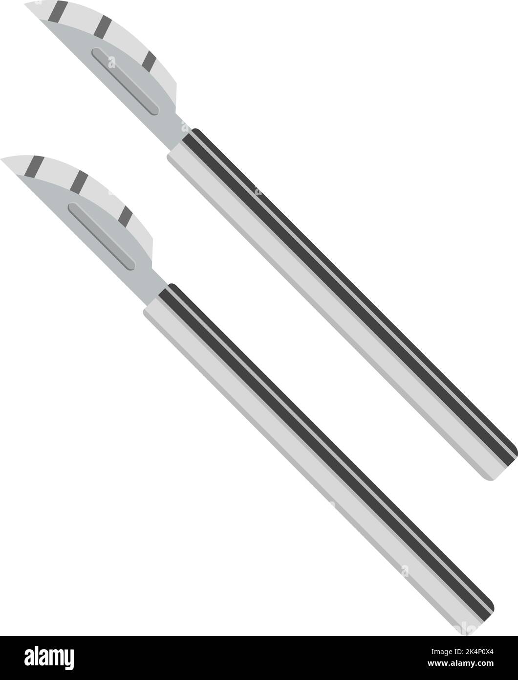 Sharp medical knives, illustration, vector on a white background Stock ...