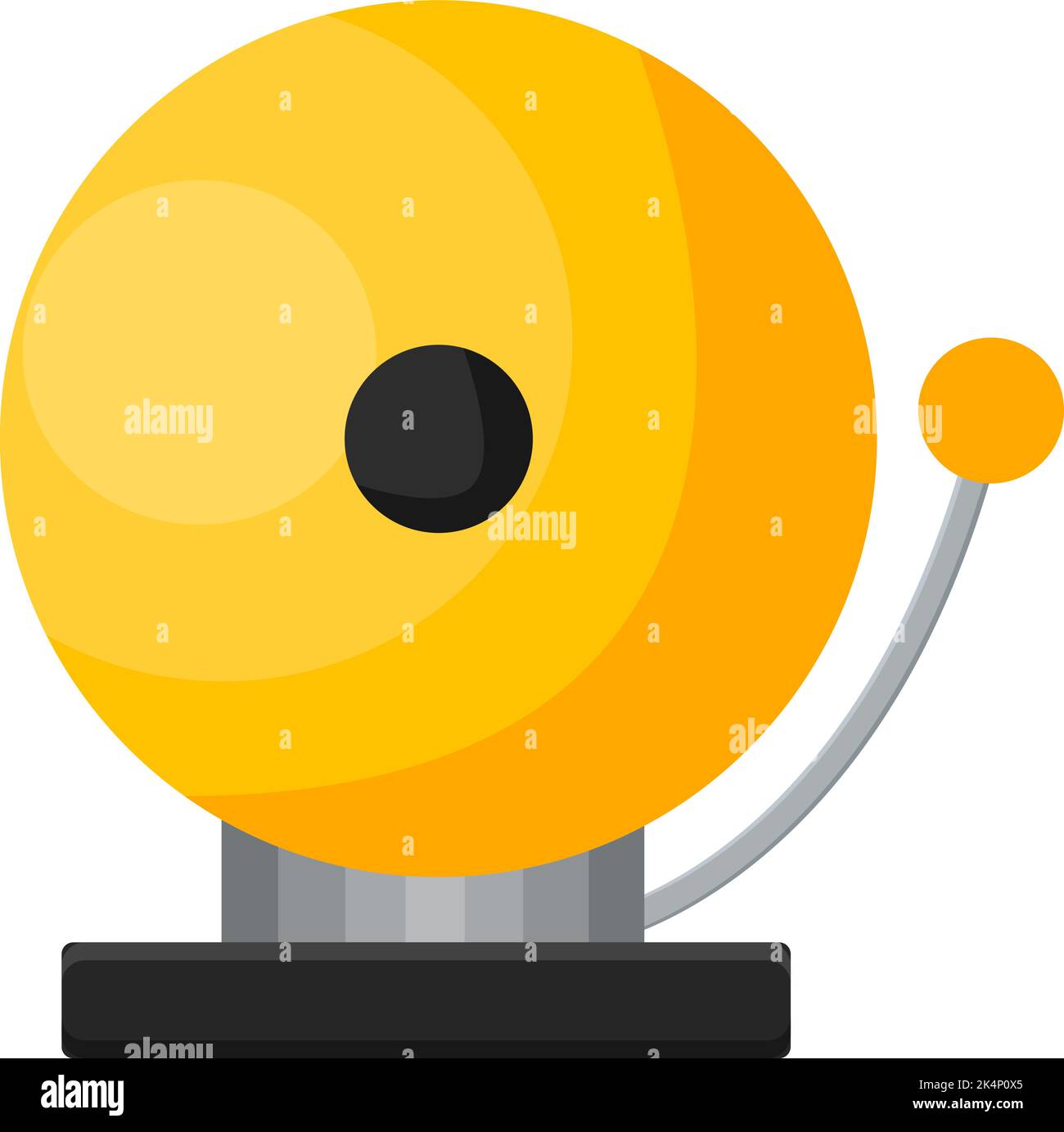 School bell, illustration, vector on a white background Stock Vector ...