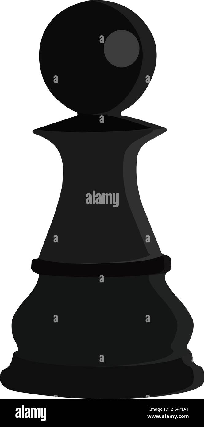 Chess pawn figure, illustration, vector on a white background Stock ...