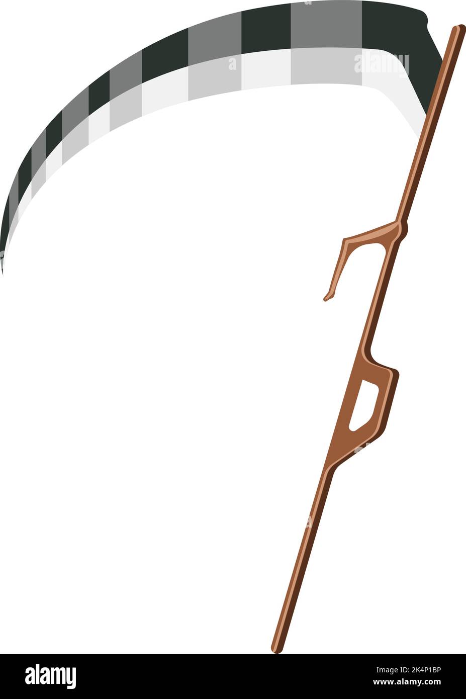 Long scythe, illustration, vector on a white background Stock Vector ...