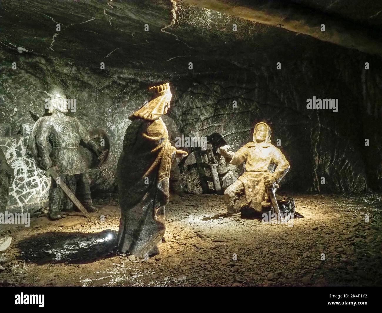 Wieliczka, Poland - August, 2018: Various pictures from the salt mines ...