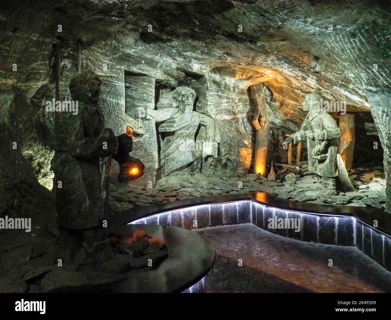 Wieliczka, Poland - August, 2018: Various pictures from the salt mines ...