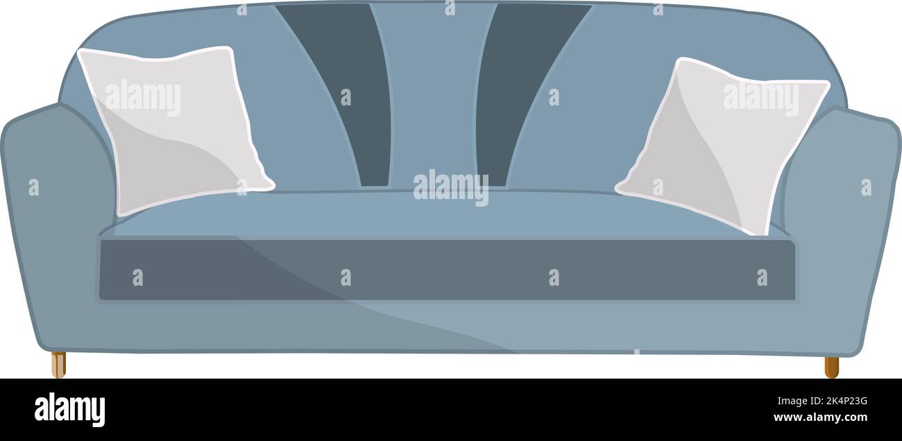 Blue couch sofa Stock Vector Images - Alamy