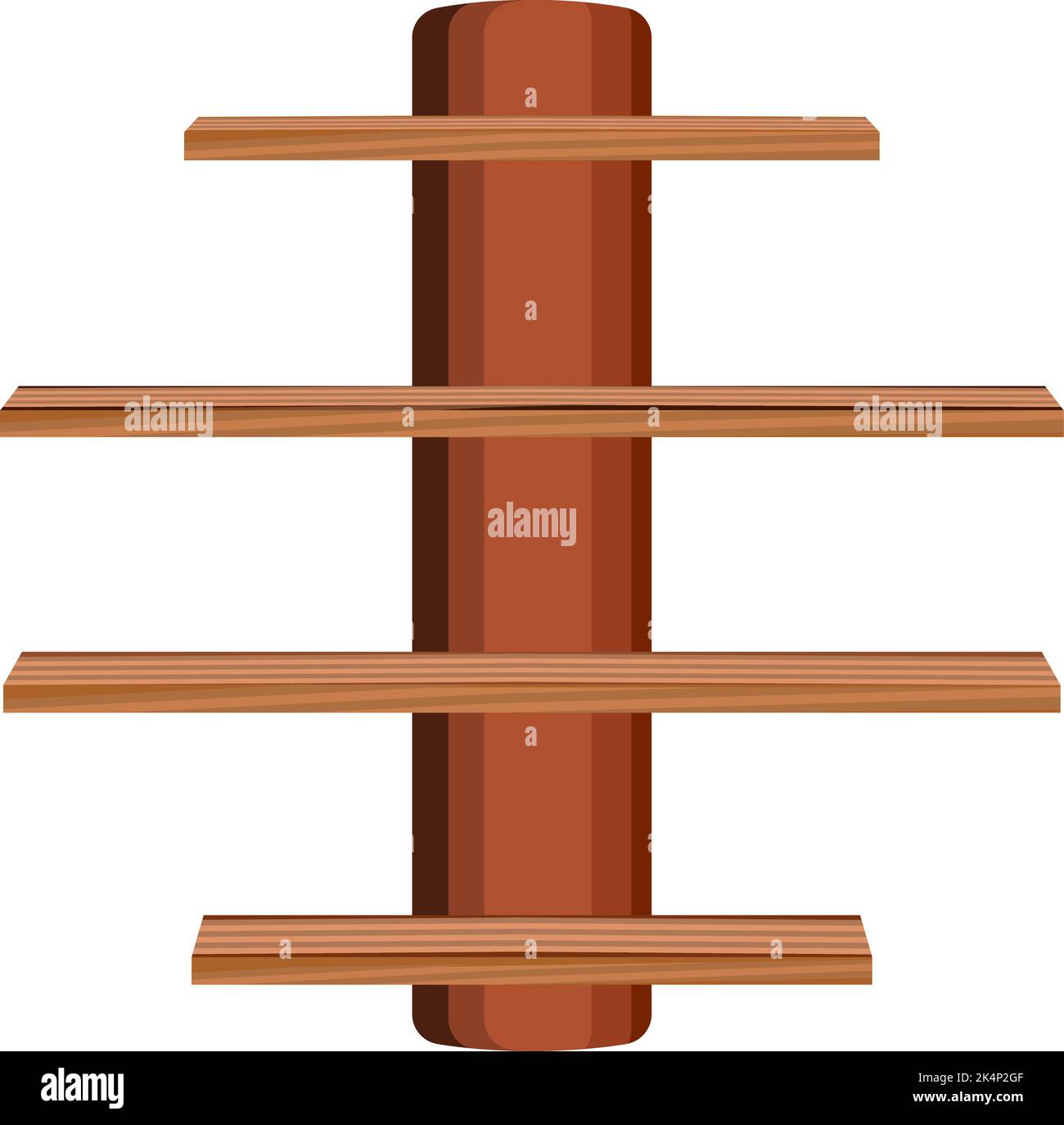 Wooden shelves, illustration, vector on a white background Stock Vector ...