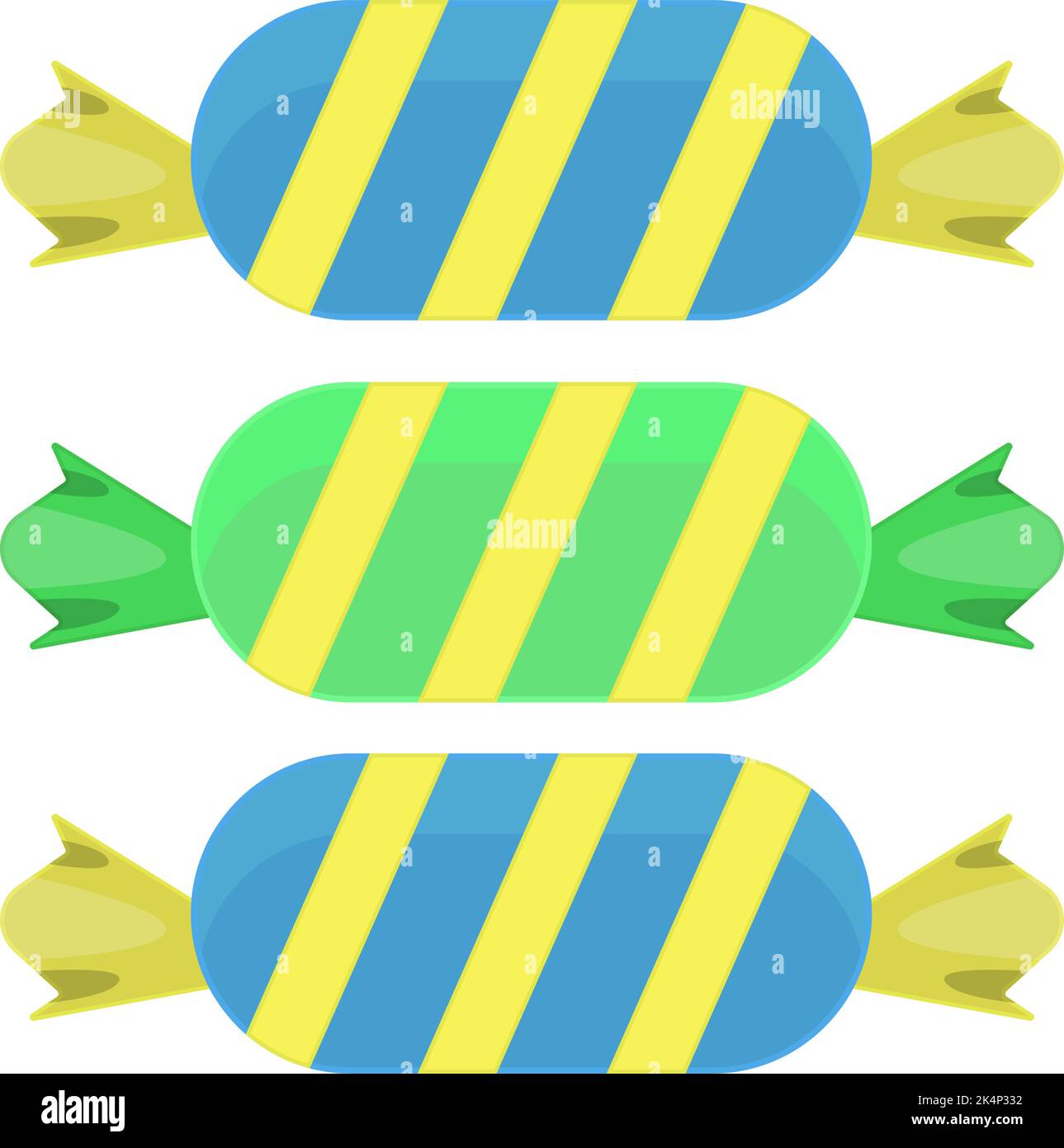 Sweet candy in wrapper, illustration, vector on a white background ...