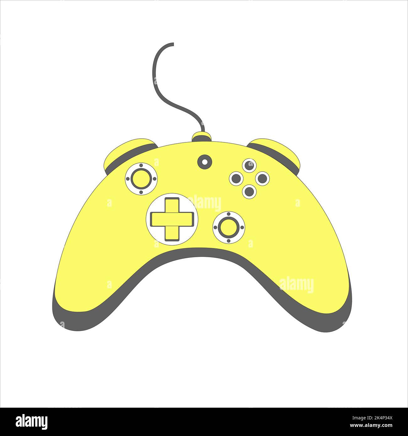 Gamepad in retro style. Game controller vector illustration isolated on ...