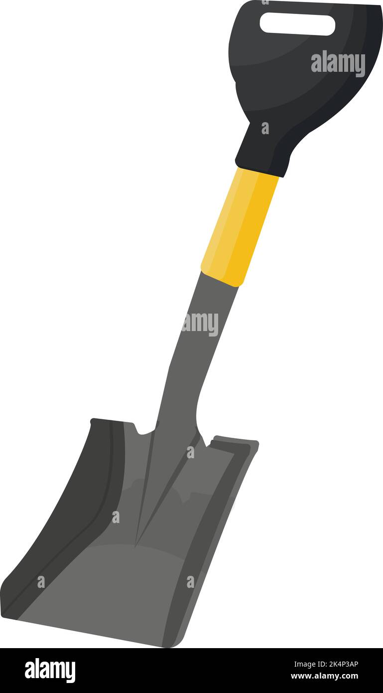 Snow shovel, illustration, vector on a white background Stock Vector ...