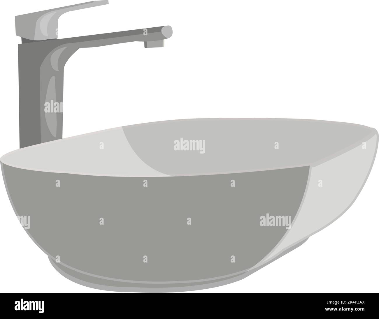 Bathroom sink, illustration, vector on a white background Stock Vector ...