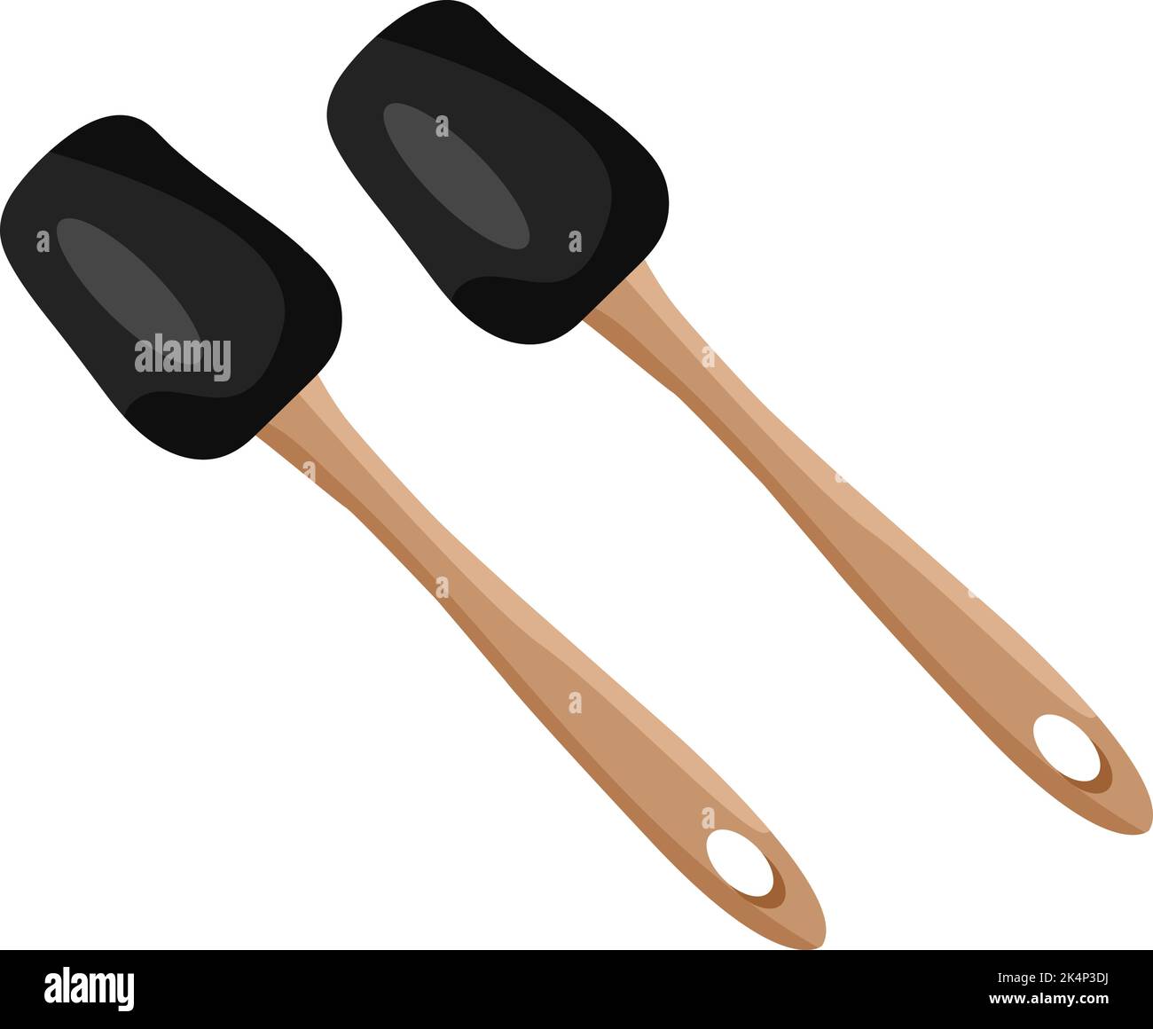 Black cooking spatulas, illustration, vector on a white background Stock Vector Image & Art - Alamy