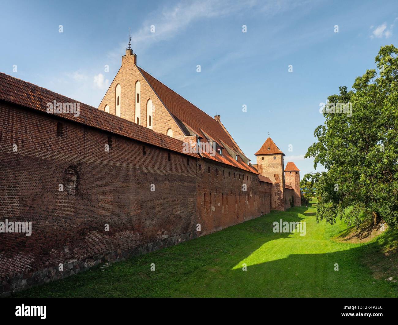 Malbork Castle, Poland - August 8, 2018: Marlbork, ancient medieval ...